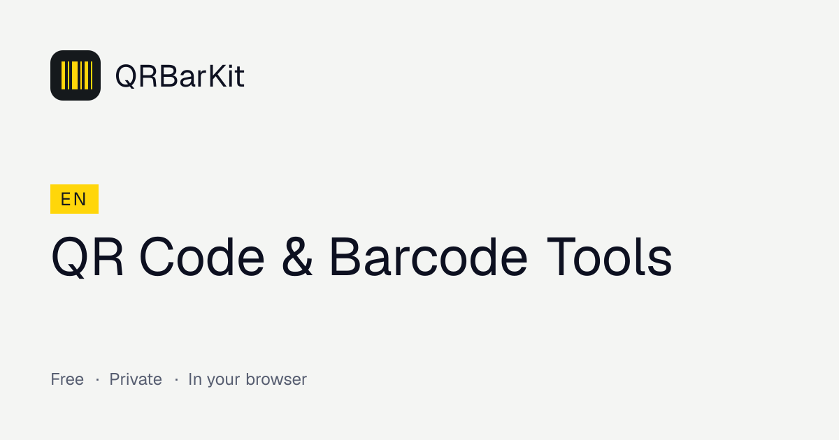 Free Barcode Generators: EAN, UPC, Code 128 | QRBarKit